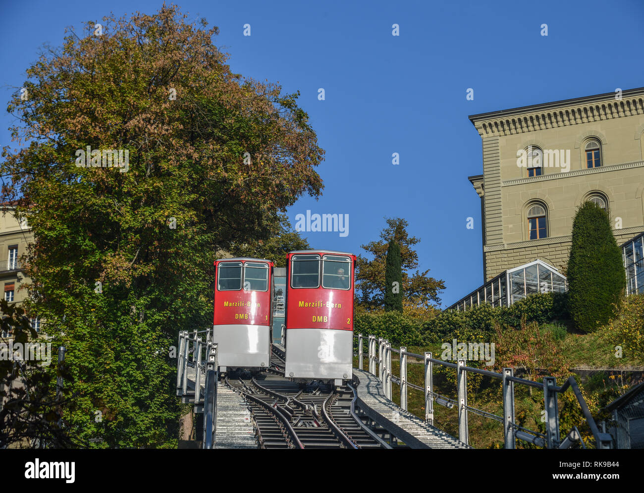 Bern, Switzerland - Oct 22, 2018. Marzili Funicular (cable car) in Bern ...