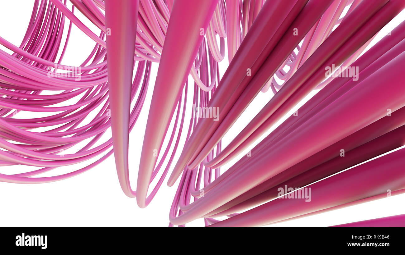 Abstract pink smooth lines on white background Stock Photo - Alamy