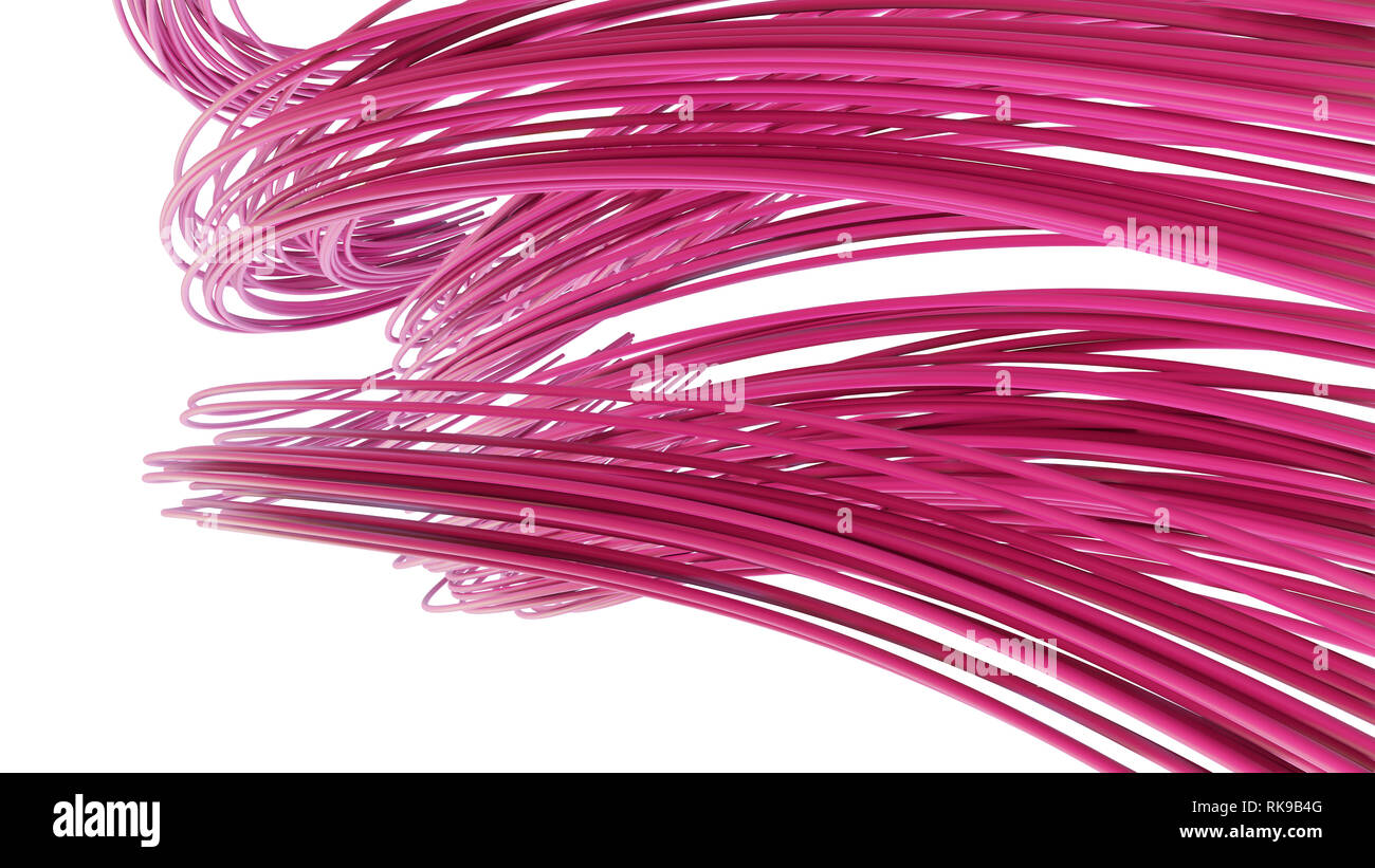 Abstract pink smooth lines on white background Stock Photo - Alamy