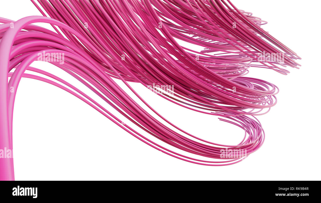 Abstract pink smooth lines on white background Stock Photo - Alamy