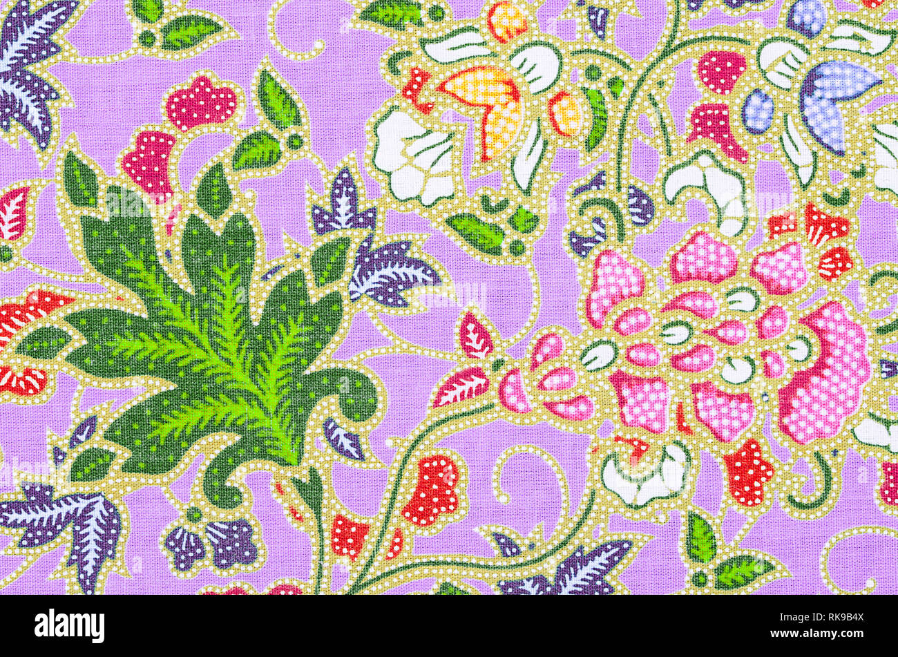 Close up texture of the beautiful of art Thai Batik Pattern Stock Photo ...