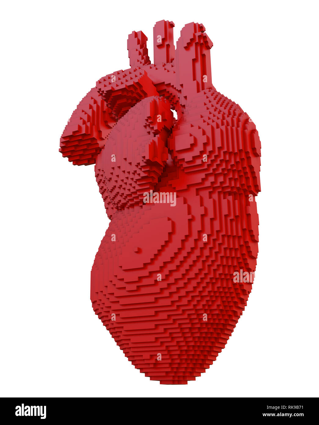 3d printed heart isolated Stock Photo - Alamy