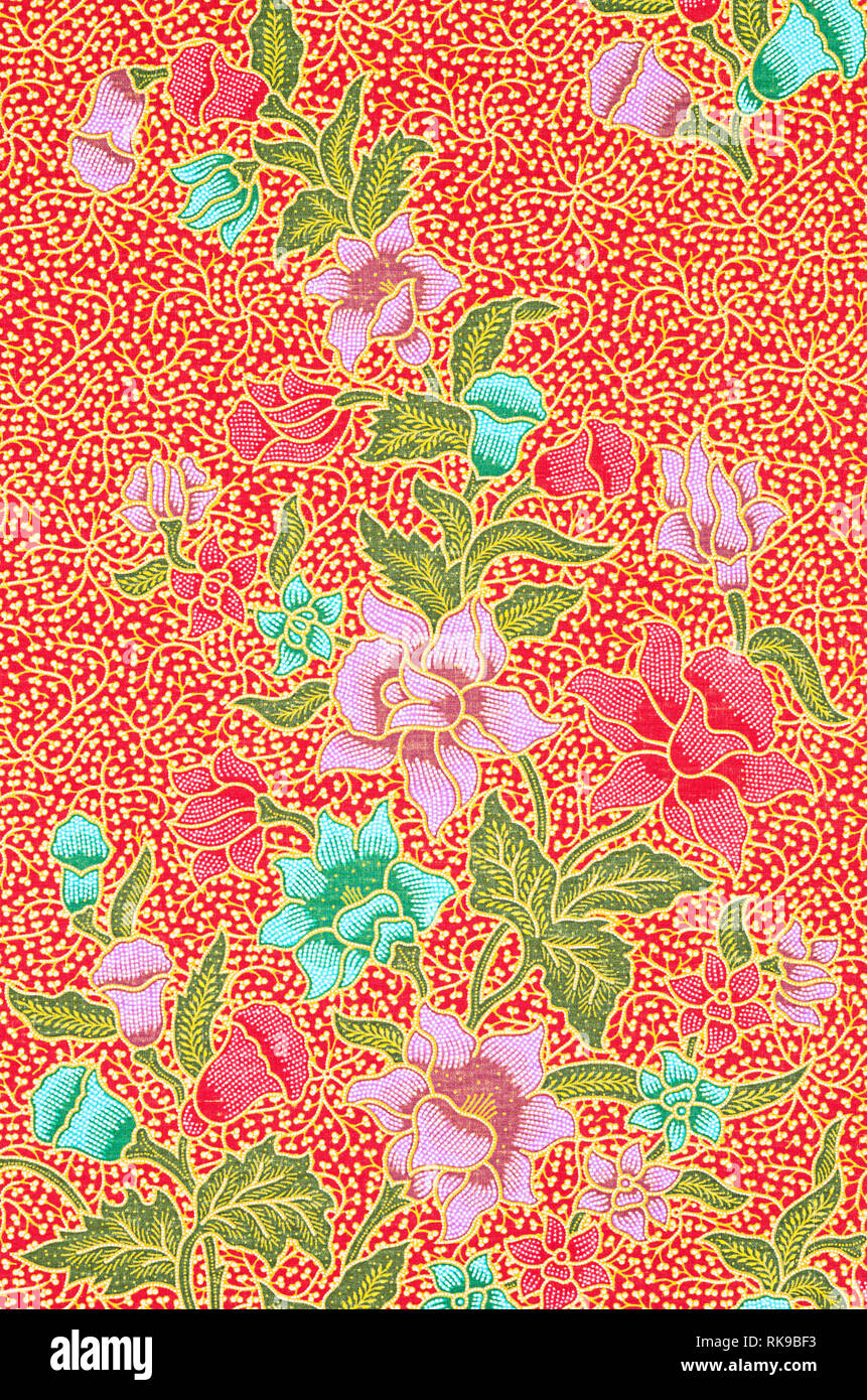 Close up texture of the beautiful of art Thai Batik Pattern Stock Photo ...