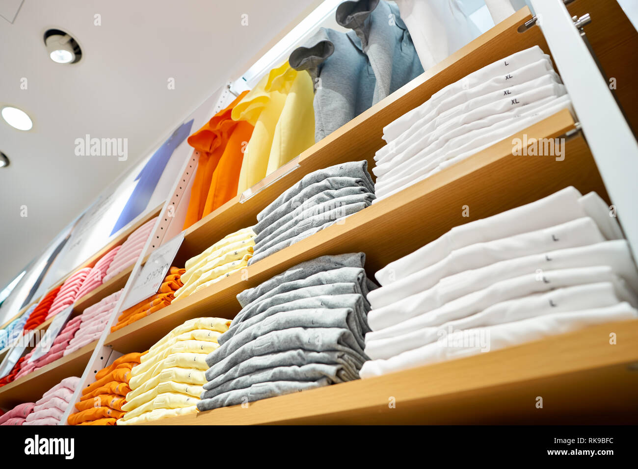 CHICAGO, IL - MARCH 24, 2016: inside of Uniqlo store. Uniqlo Co., Ltd ...