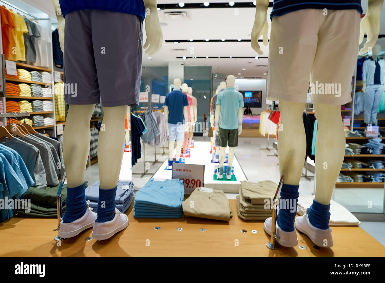 CHICAGO, IL - MARCH 24, 2016: inside of Uniqlo store. Uniqlo Co., Ltd ...