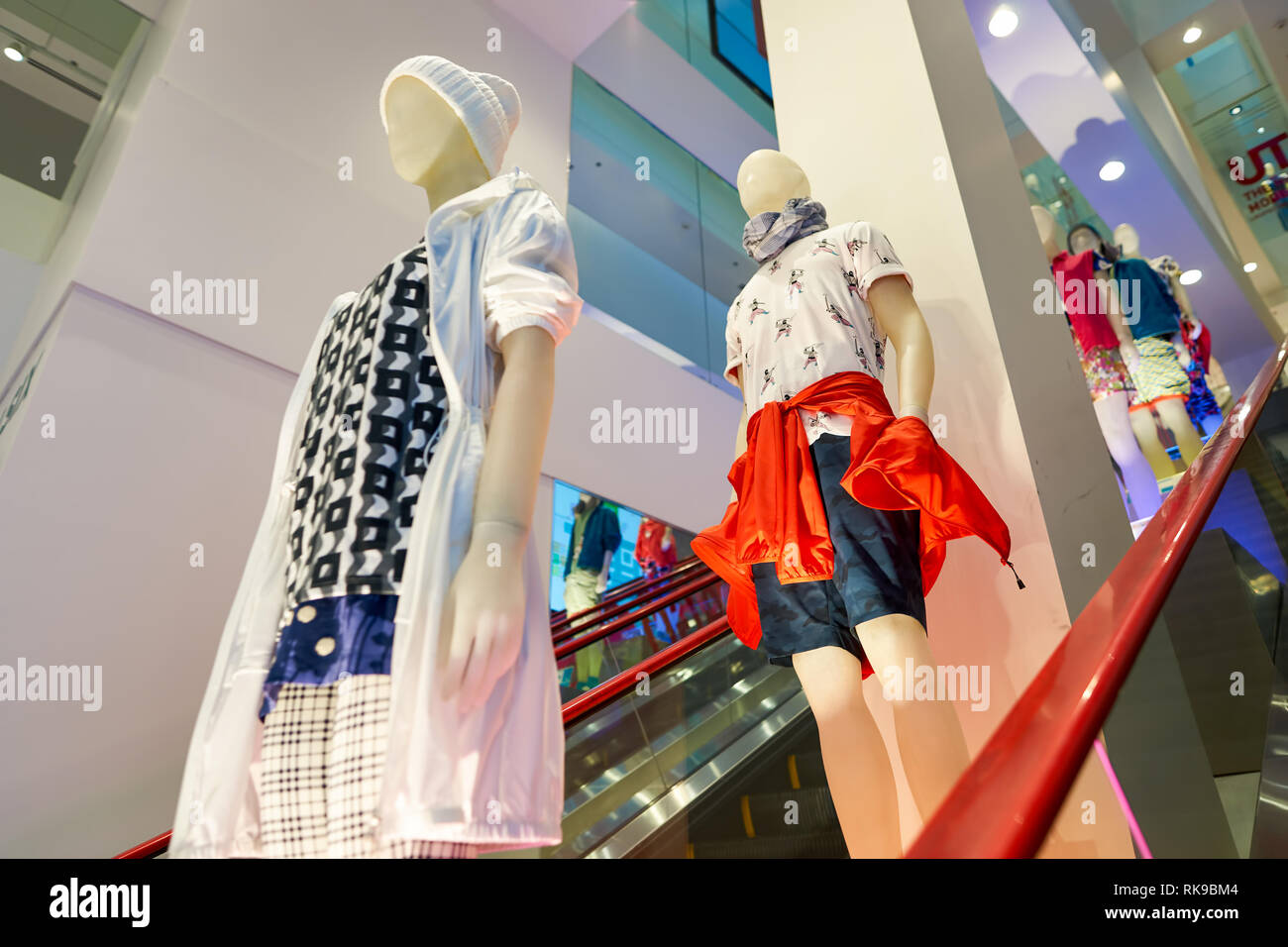 CHICAGO, IL - APRIL 01, 2016: inside of Uniqlo store. Uniqlo Co., Ltd ...
