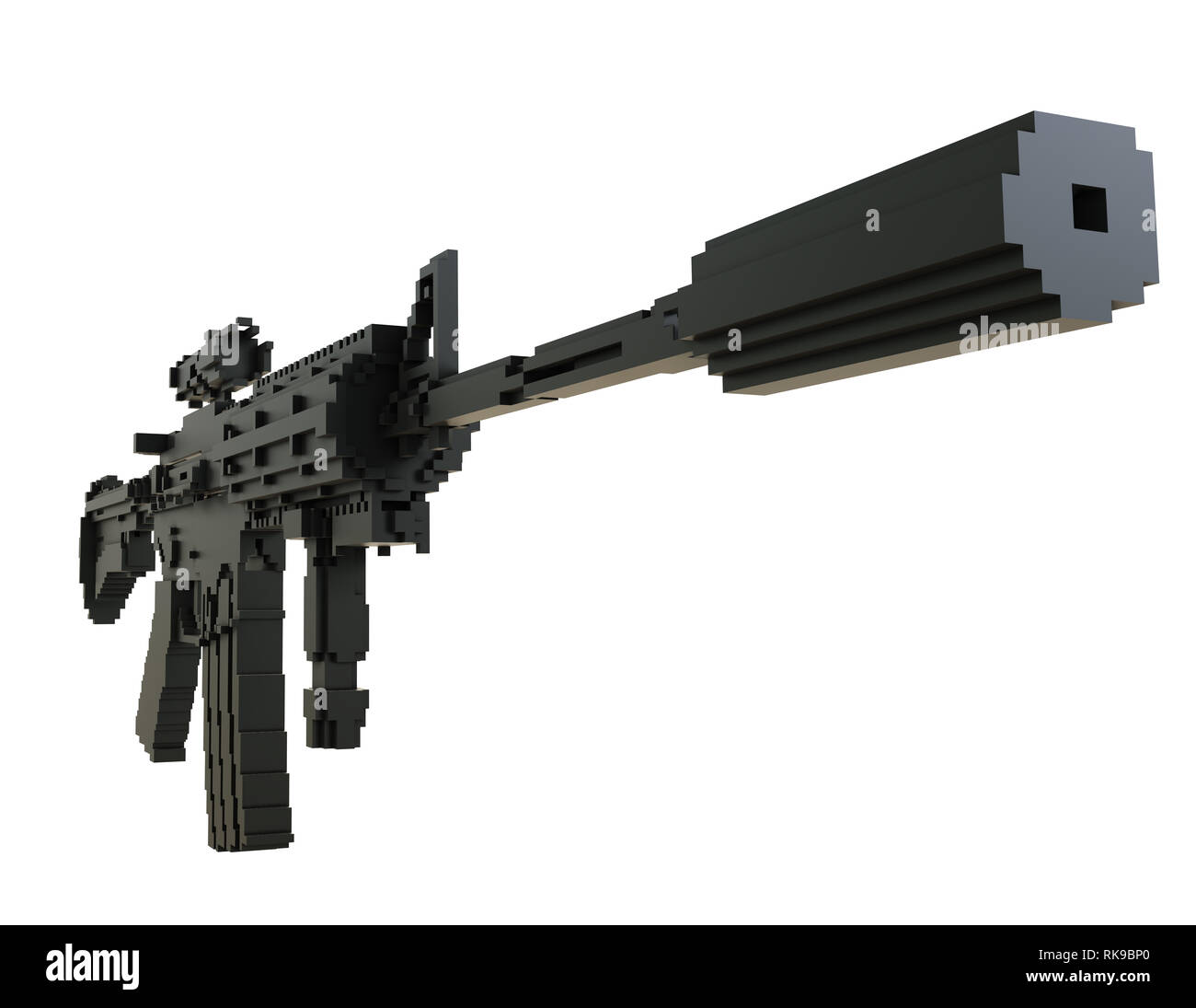 3d printed machine gun isolated Stock Photo - Alamy