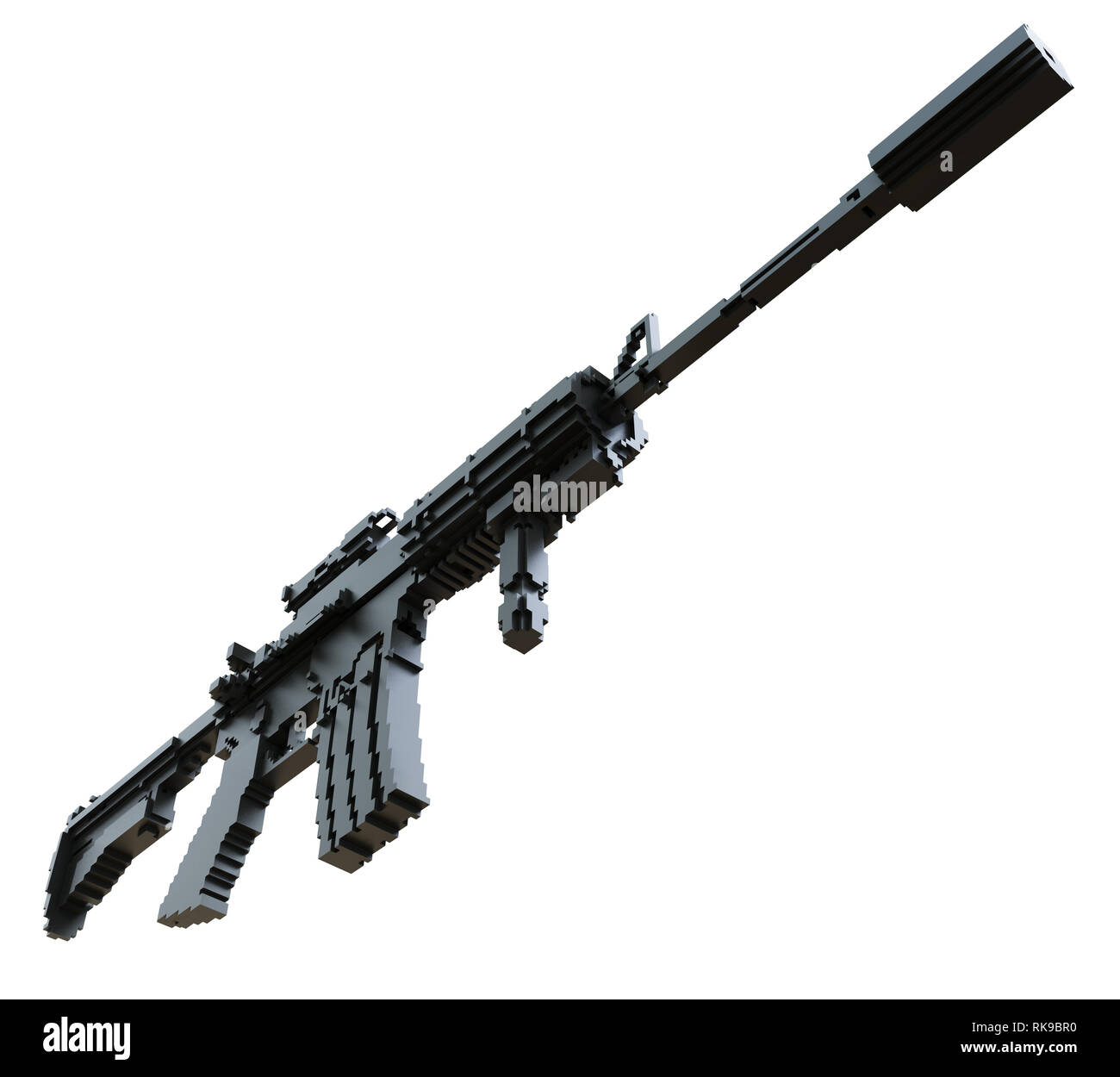 3d printed machine gun isolated Stock Photo - Alamy