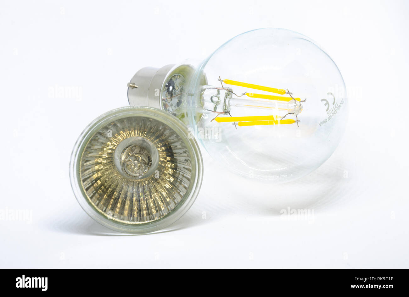 Light bulbs shot against a white background Stock Photo - Alamy