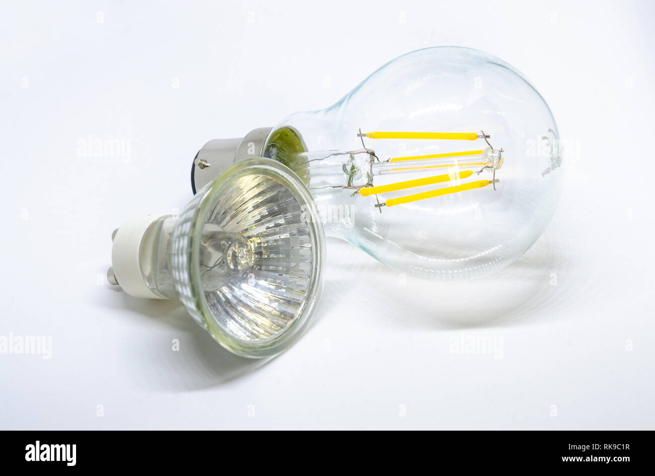 Light bulbs shot against a white background Stock Photo - Alamy