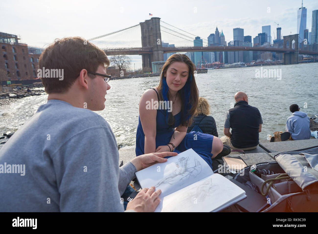NEW YORK - CIRCA MARCH, 2016: outdoor lifestyle portrait of young ...