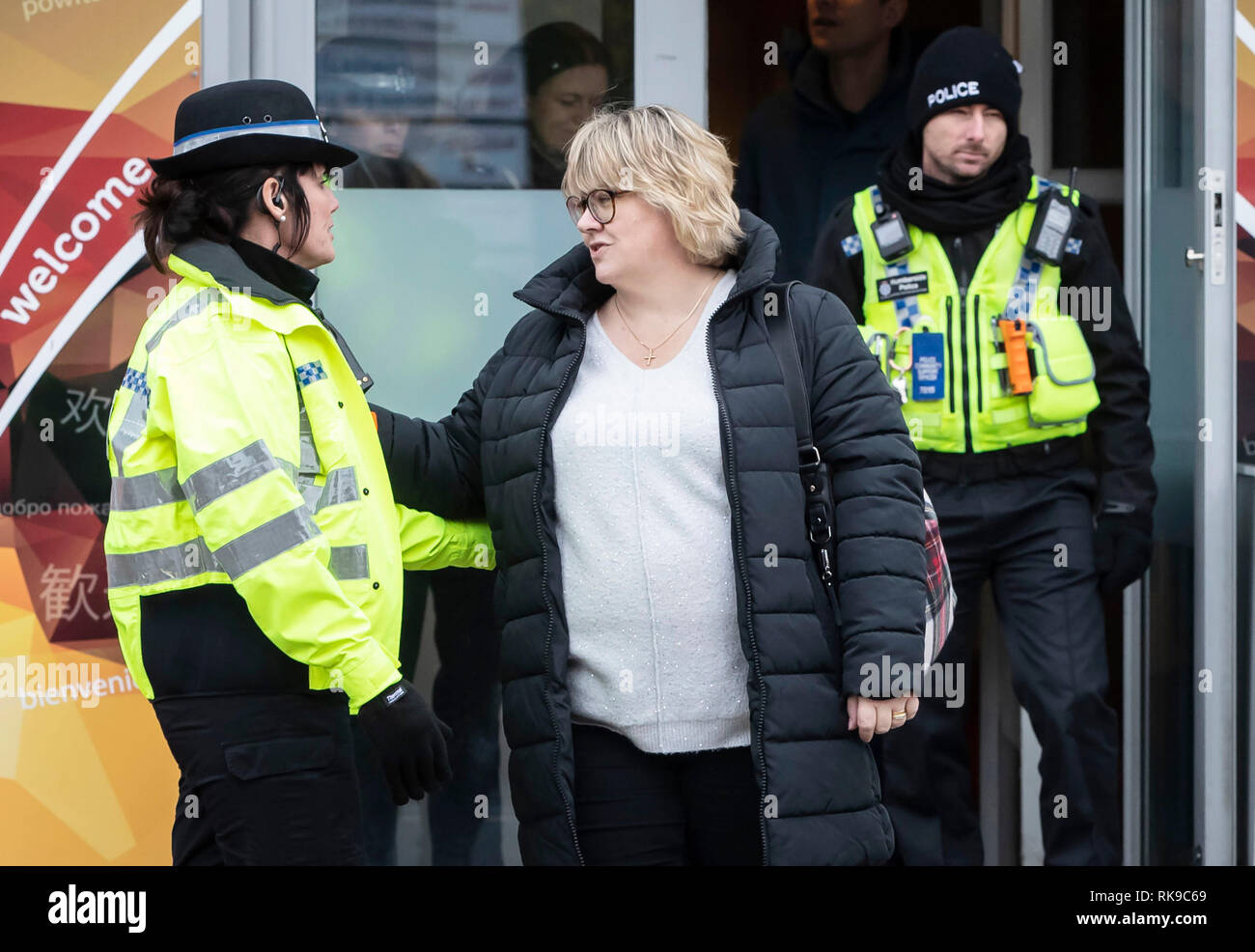 Lisa Squire, the mother of missing student Libby Squire, hugs a police ...