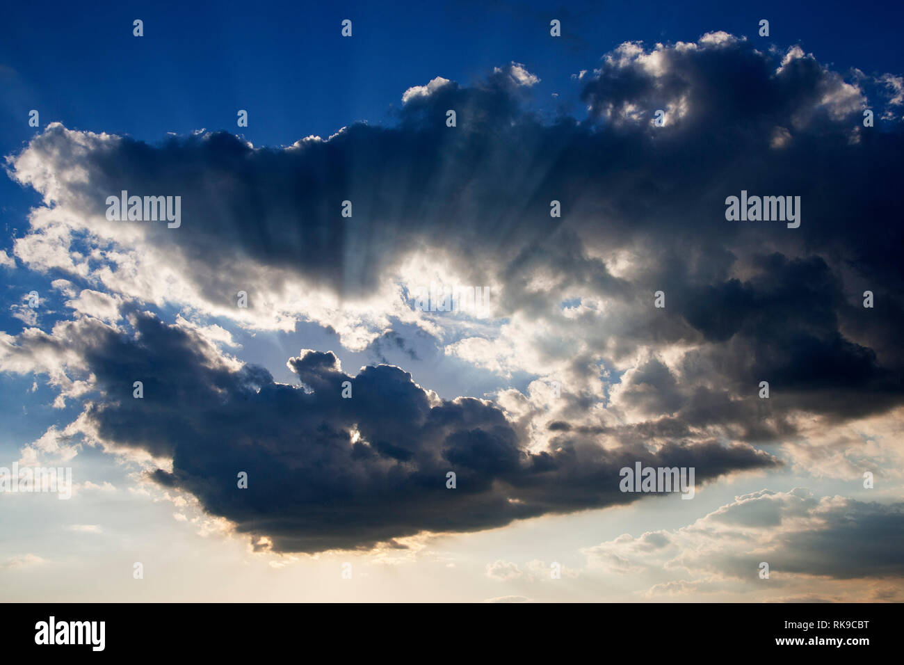 Light rays and clouds Stock Photo - Alamy