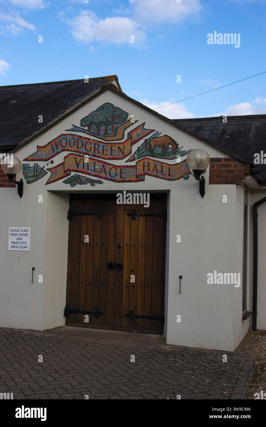 Village hall at Woodgreen New Forest National Park Hampshire England ...