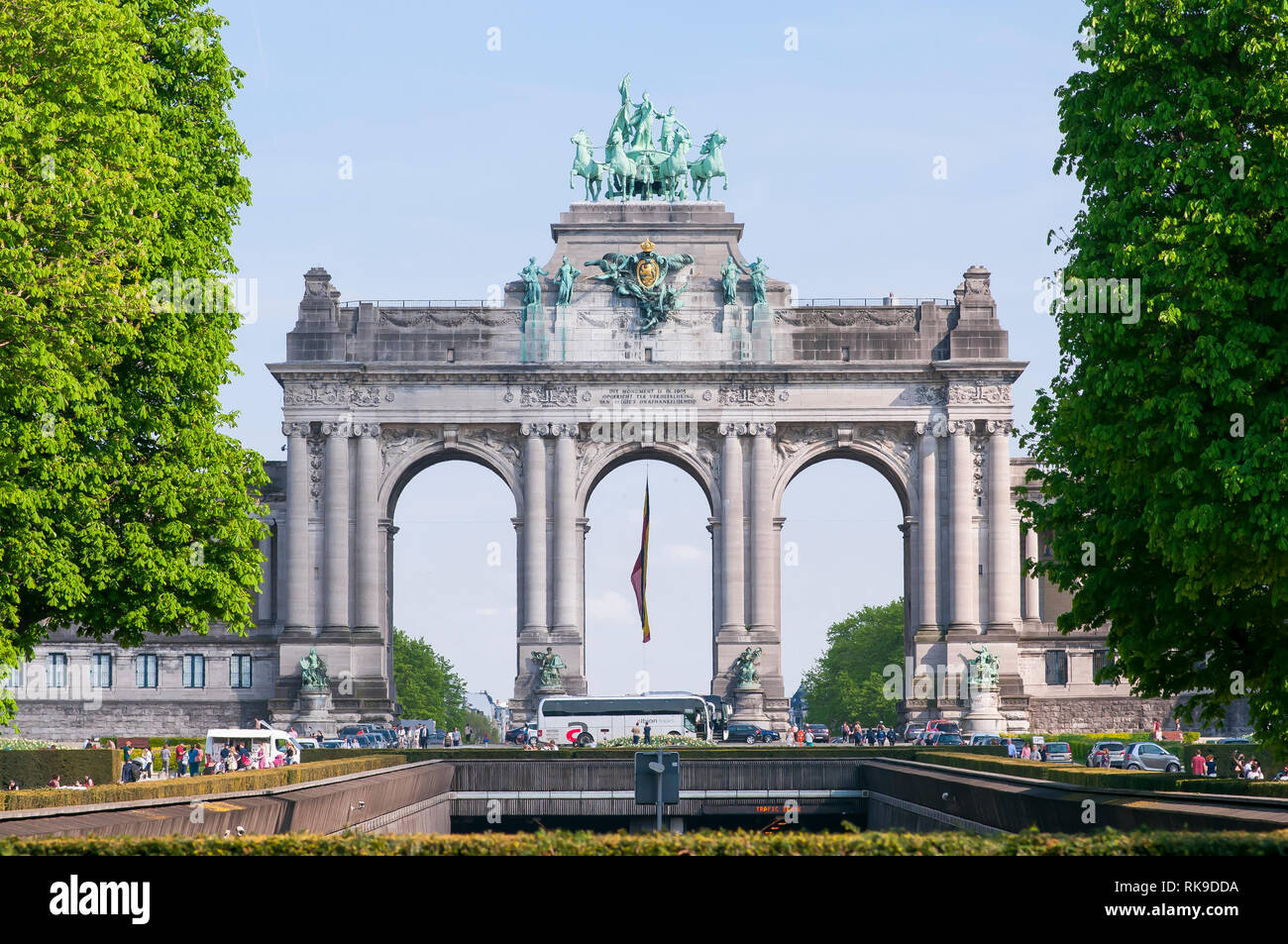 Triumphal Arch,(Jubilee Park, Parc du Cinquantenaire) Brussels, Belgium ...