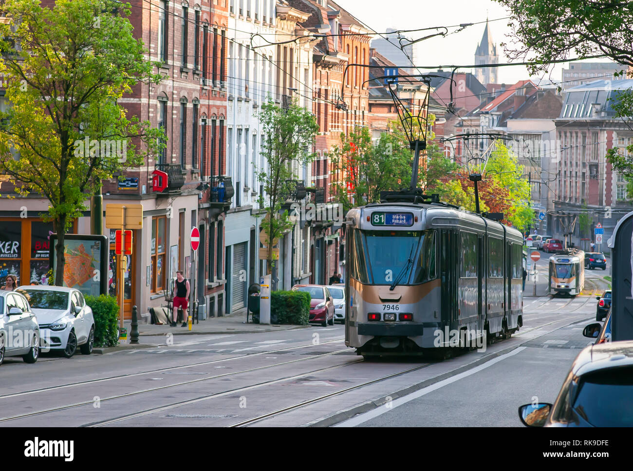 Brussels trams hi-res stock photography and images - Alamy