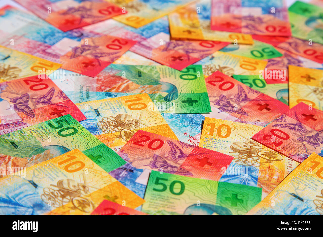 Collection of the new swiss banknotes (issued in 2017 Stock Photo - Alamy