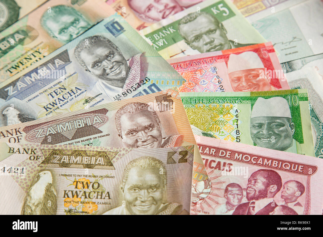 Variety of the African banknotes Stock Photo - Alamy