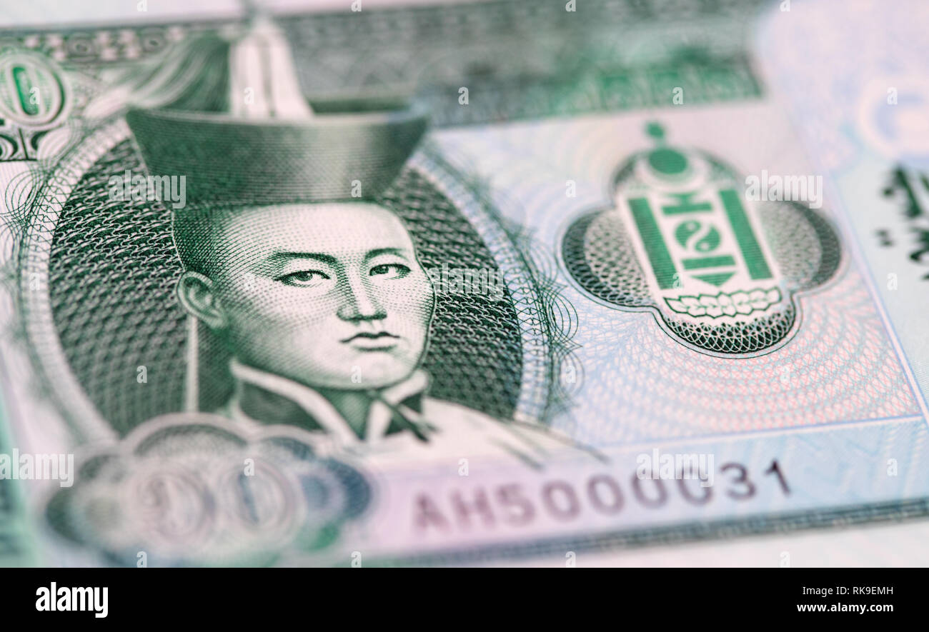 Banknotes of the Mongolia Stock Photo - Alamy