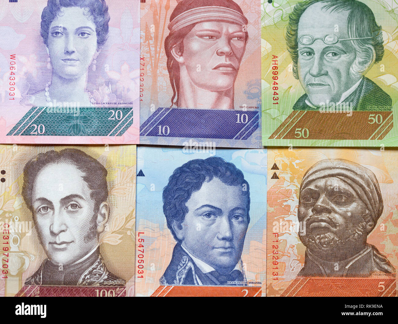 Variety of South American banknotes Stock Photo - Alamy