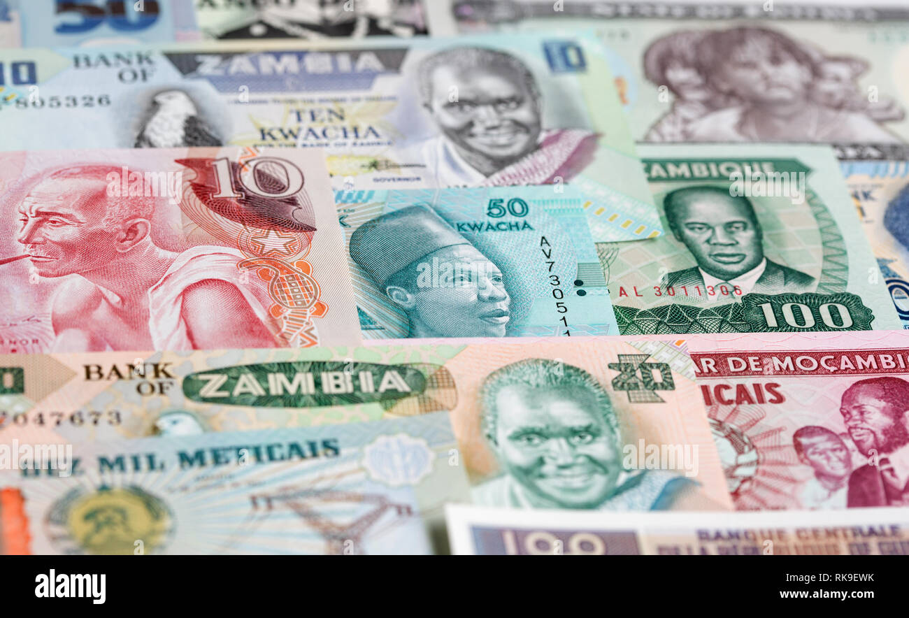 Variety of the African banknotes Stock Photo - Alamy