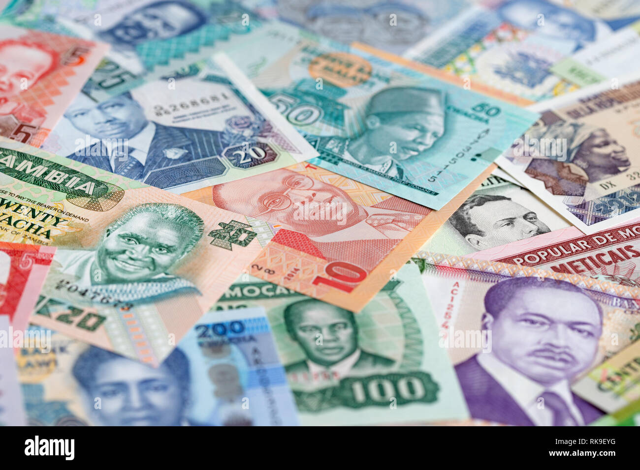 Variety of the African banknotes Stock Photo - Alamy