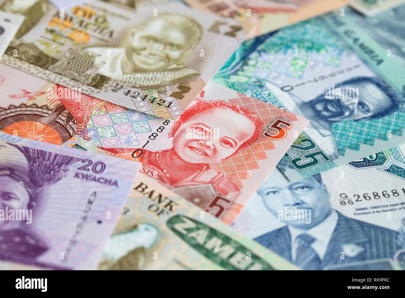 Variety of the African banknotes Stock Photo - Alamy