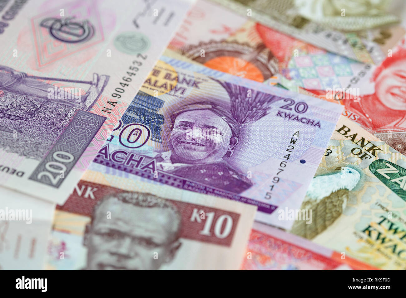Variety of the African banknotes Stock Photo - Alamy