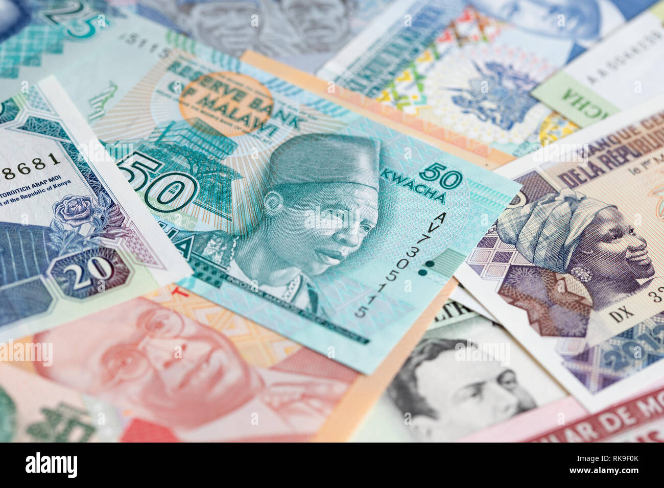 Variety of the African banknotes Stock Photo - Alamy