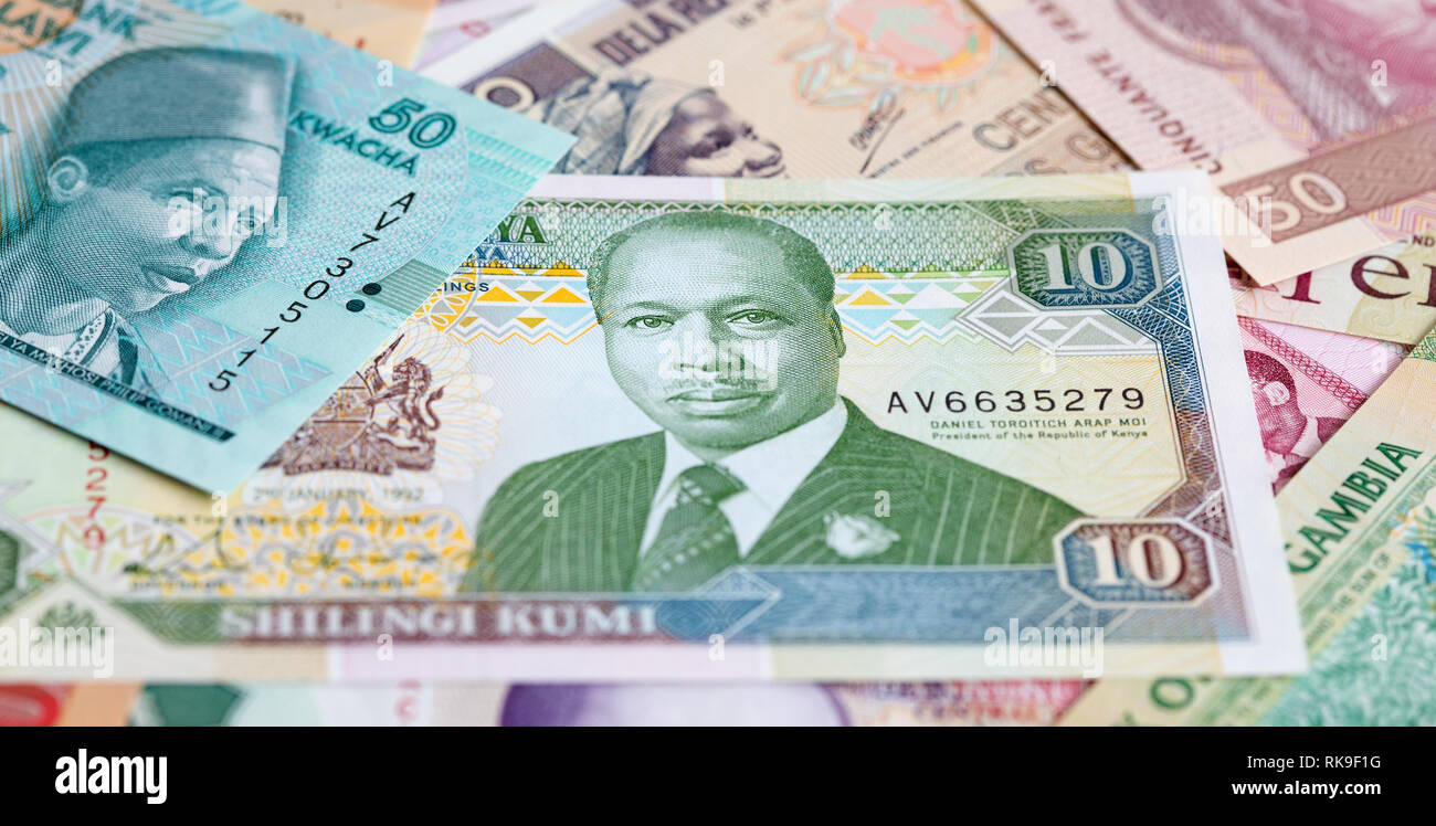 Variety of the African banknotes Stock Photo - Alamy