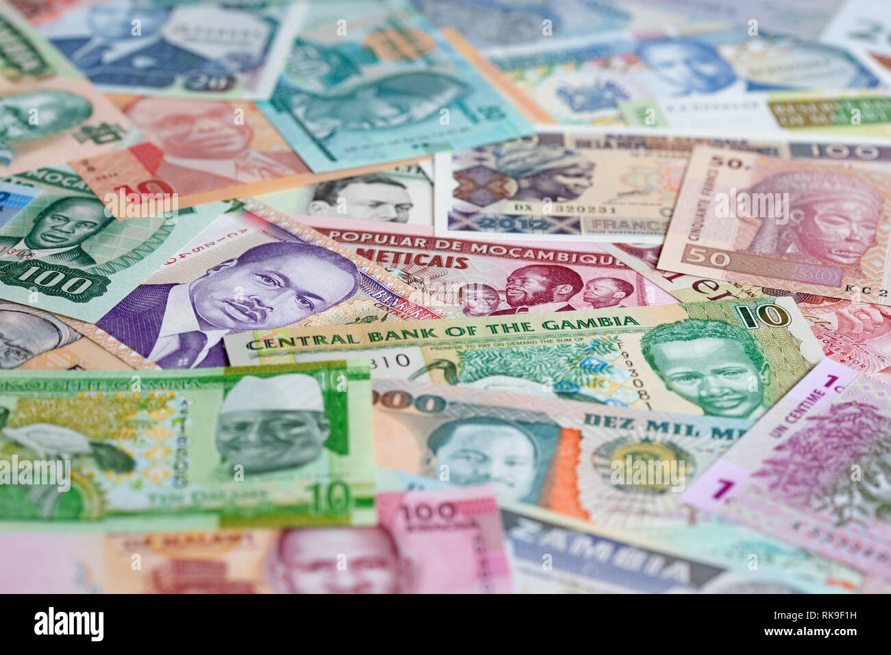 Variety of the African banknotes Stock Photo - Alamy