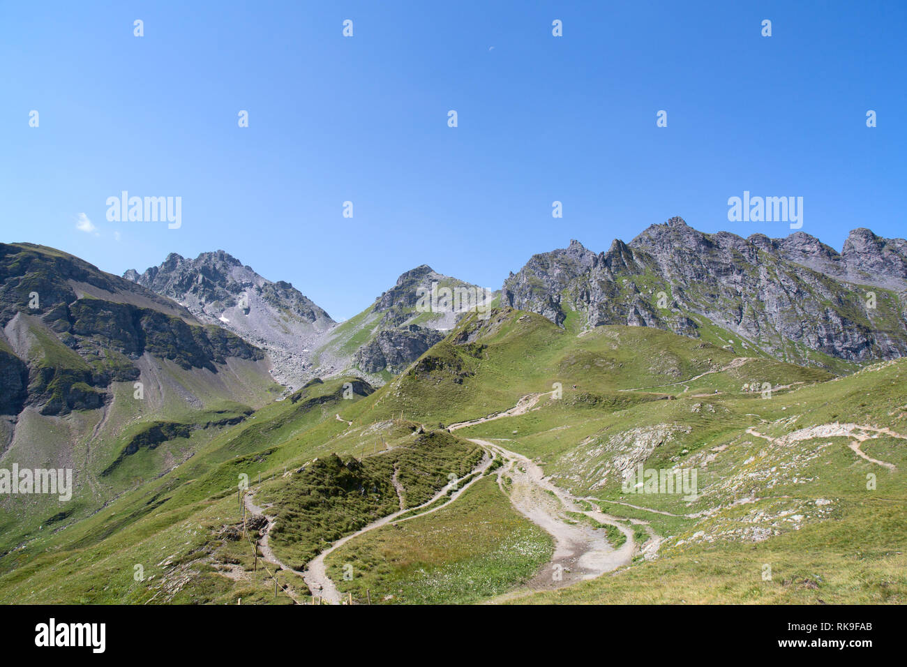 Summer landscape in the Pizol region, Swiss Alps Stock Photo - Alamy