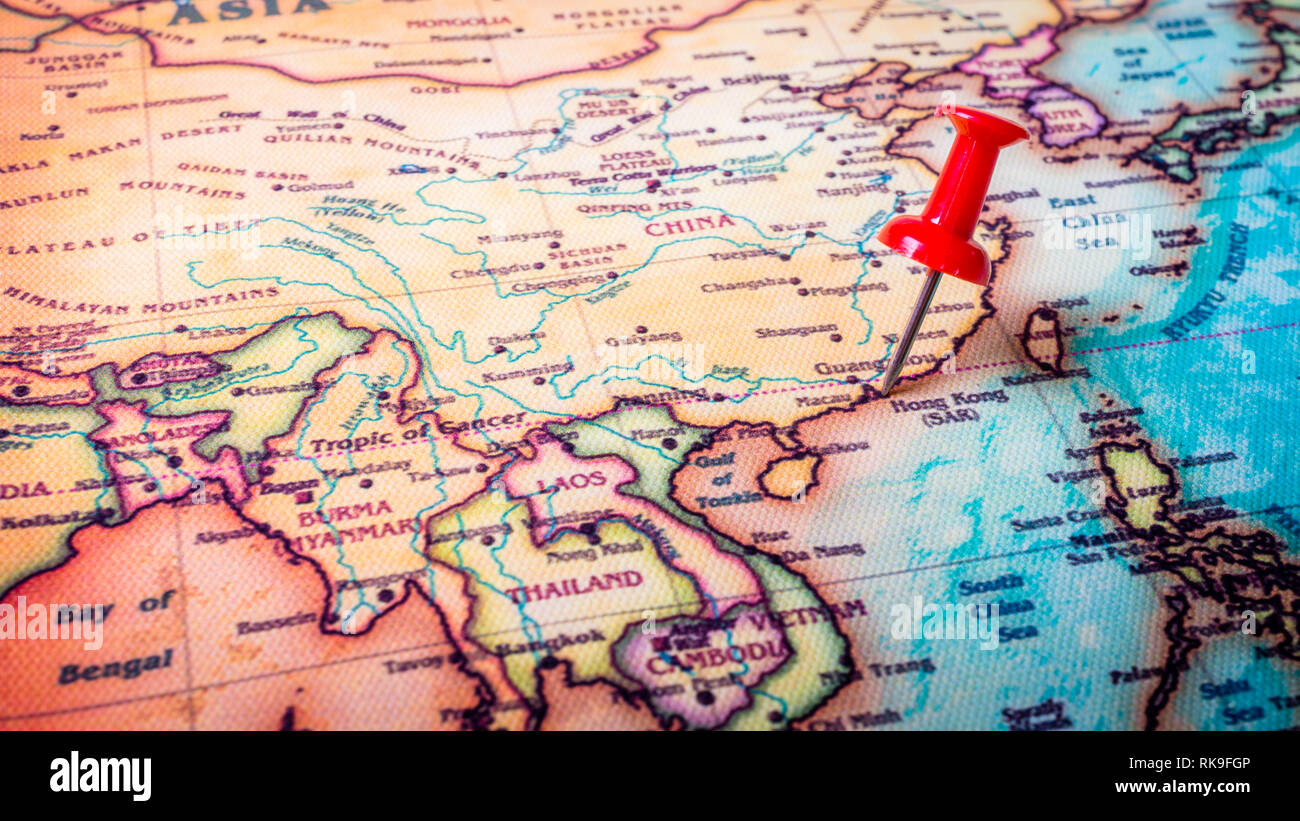 China political map hong kong hi-res stock photography and images - Alamy