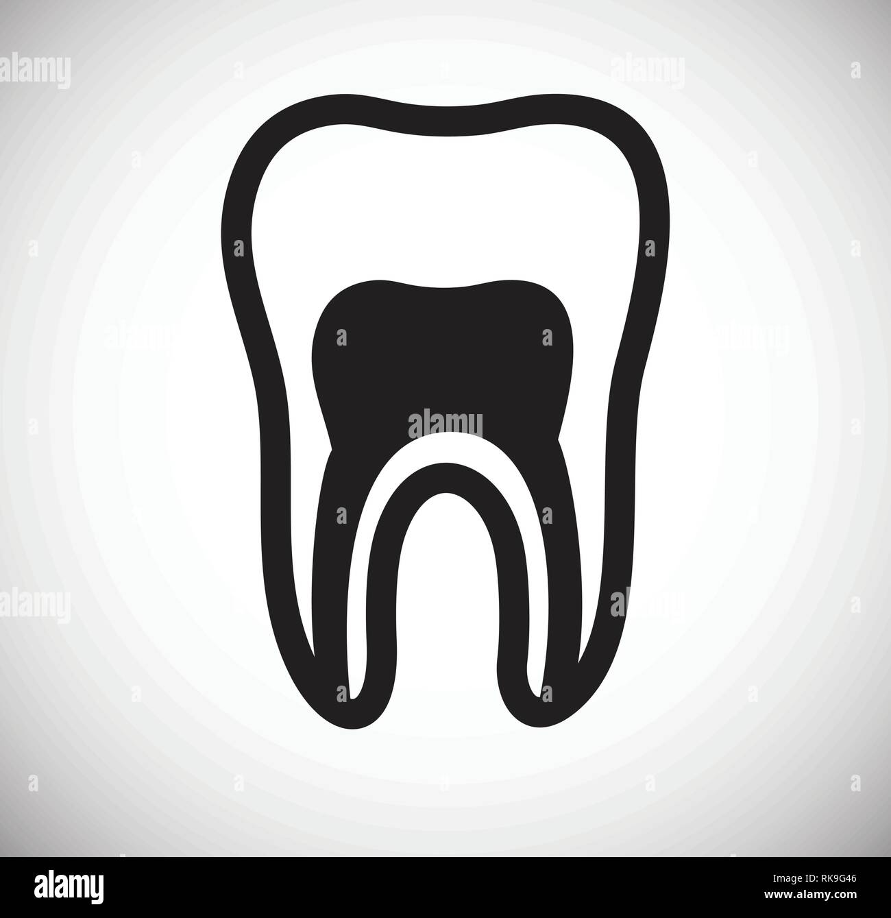 Tooth icon on white background for graphic and web design, Modern ...