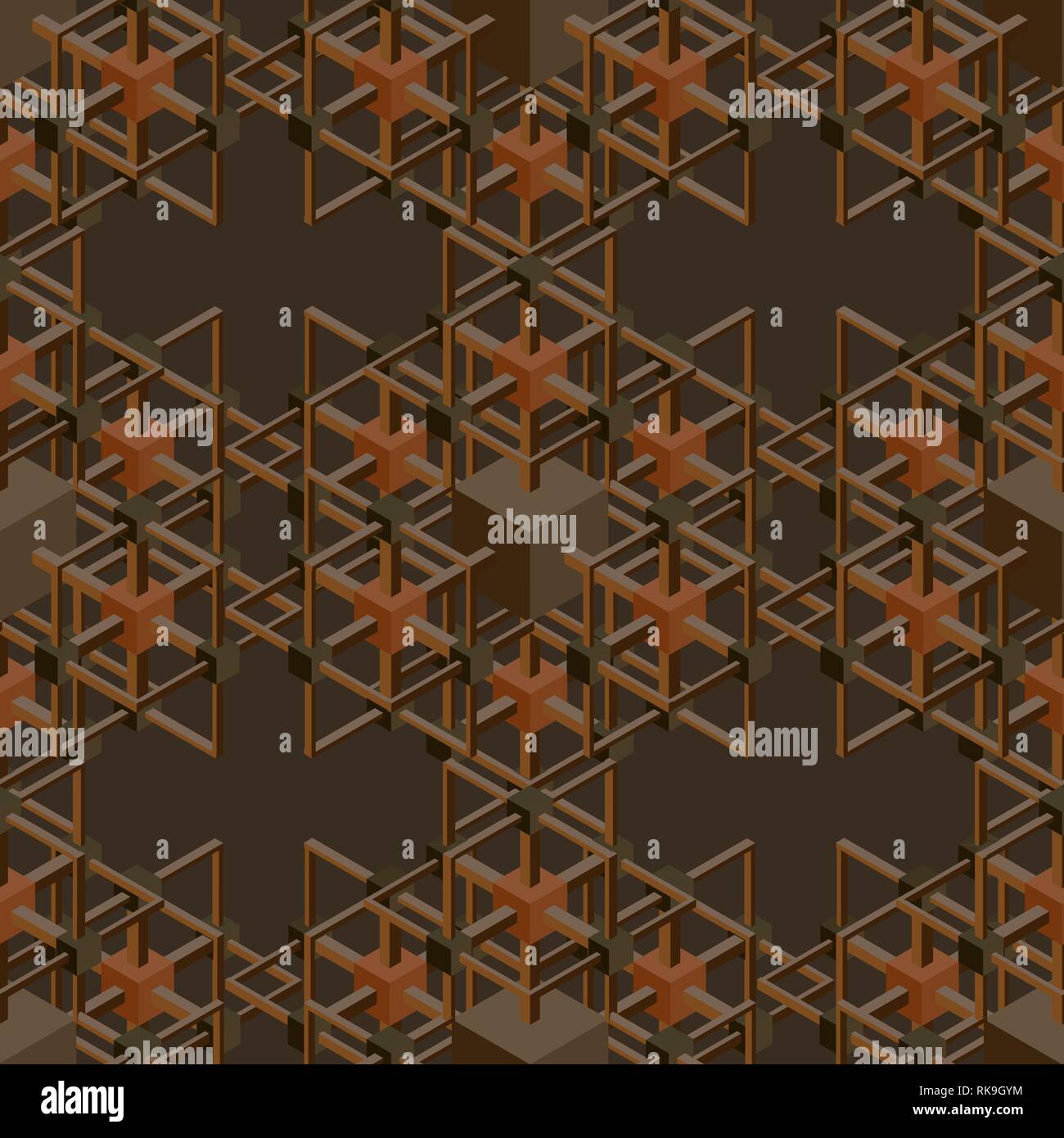 Seamless texture with geometric shapes forming a single shape. 3D ...