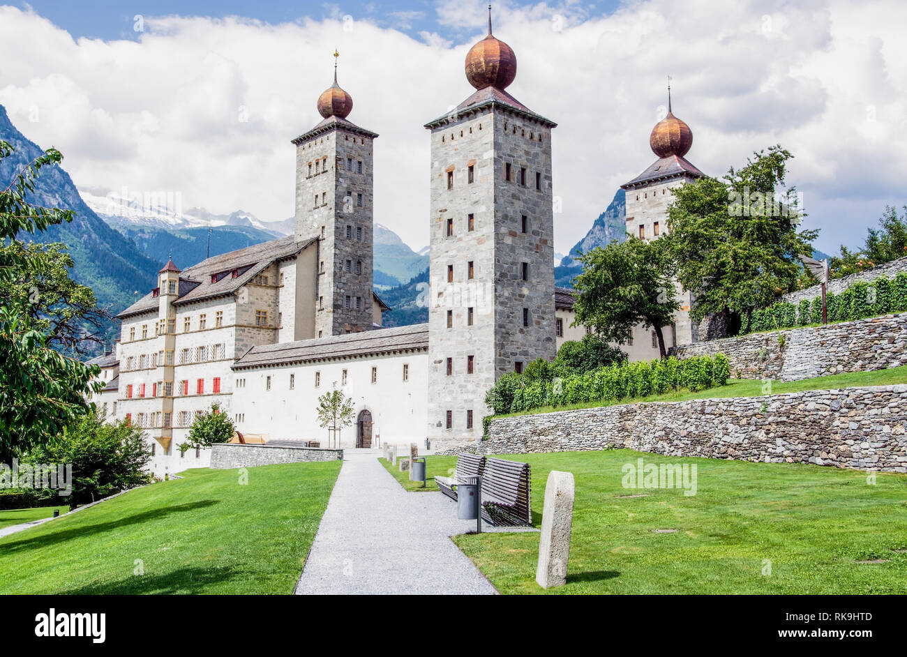 The Stockalper Palace is a castle build between 1651 and 1671 in Brig ...