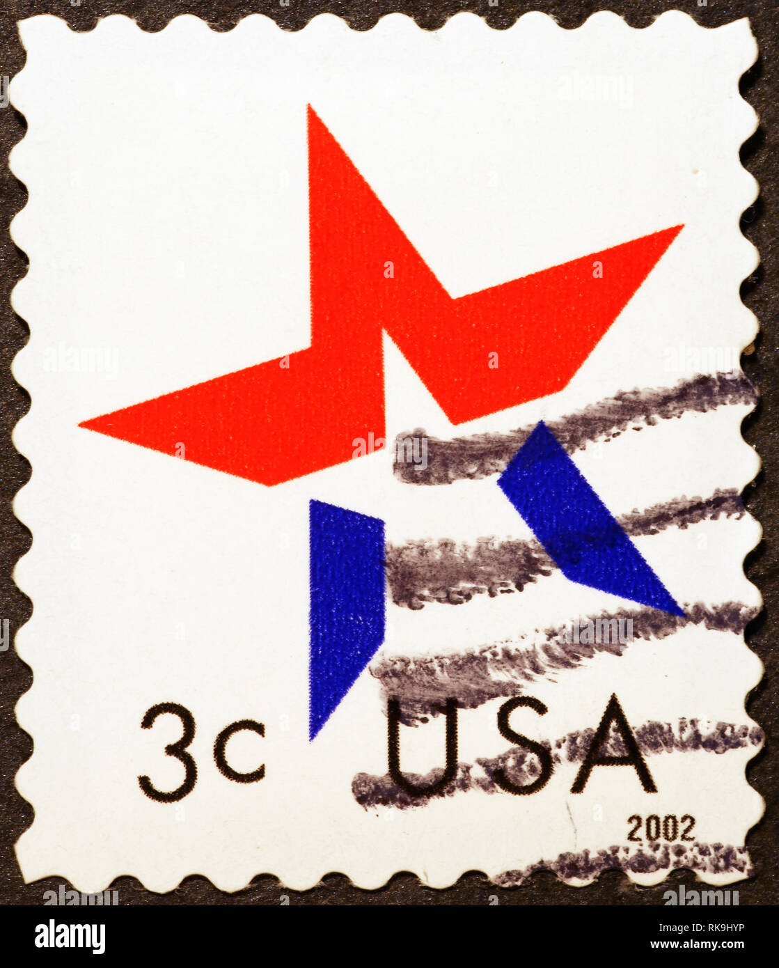 American flag colors on postage stamp Stock Photo - Alamy