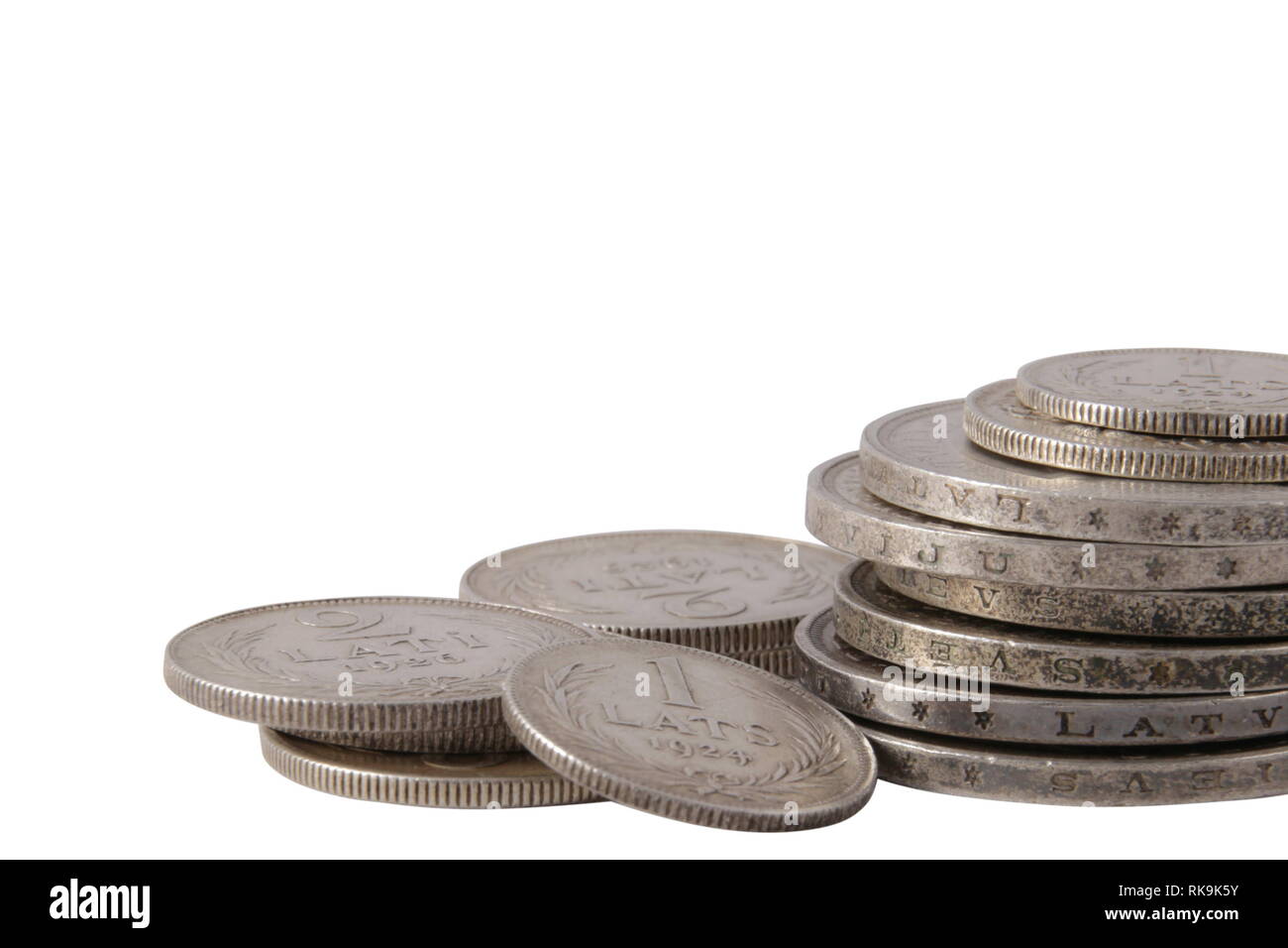 Silver coin stack hi-res stock photography and images - Alamy