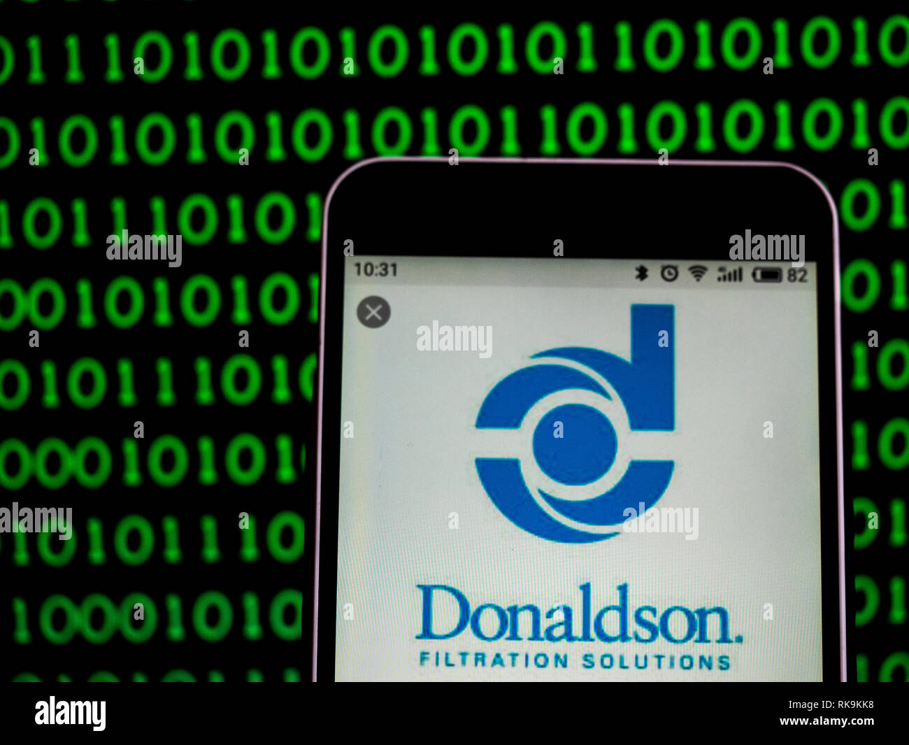 Donaldson Company Filtration company logo seen displayed on smart phone ...
