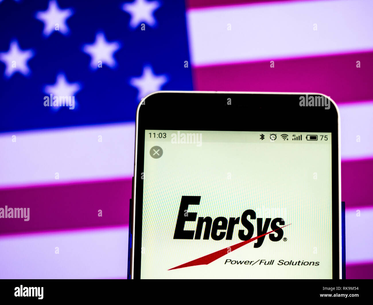 EnerSys company logo seen displayed on smart phone Stock Photo - Alamy