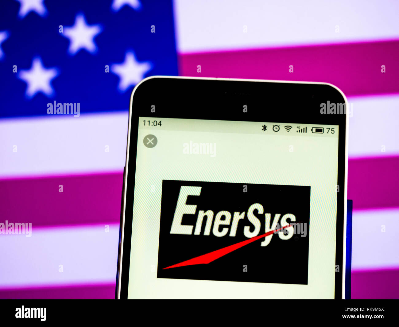 EnerSys company logo seen displayed on smart phone Stock Photo - Alamy