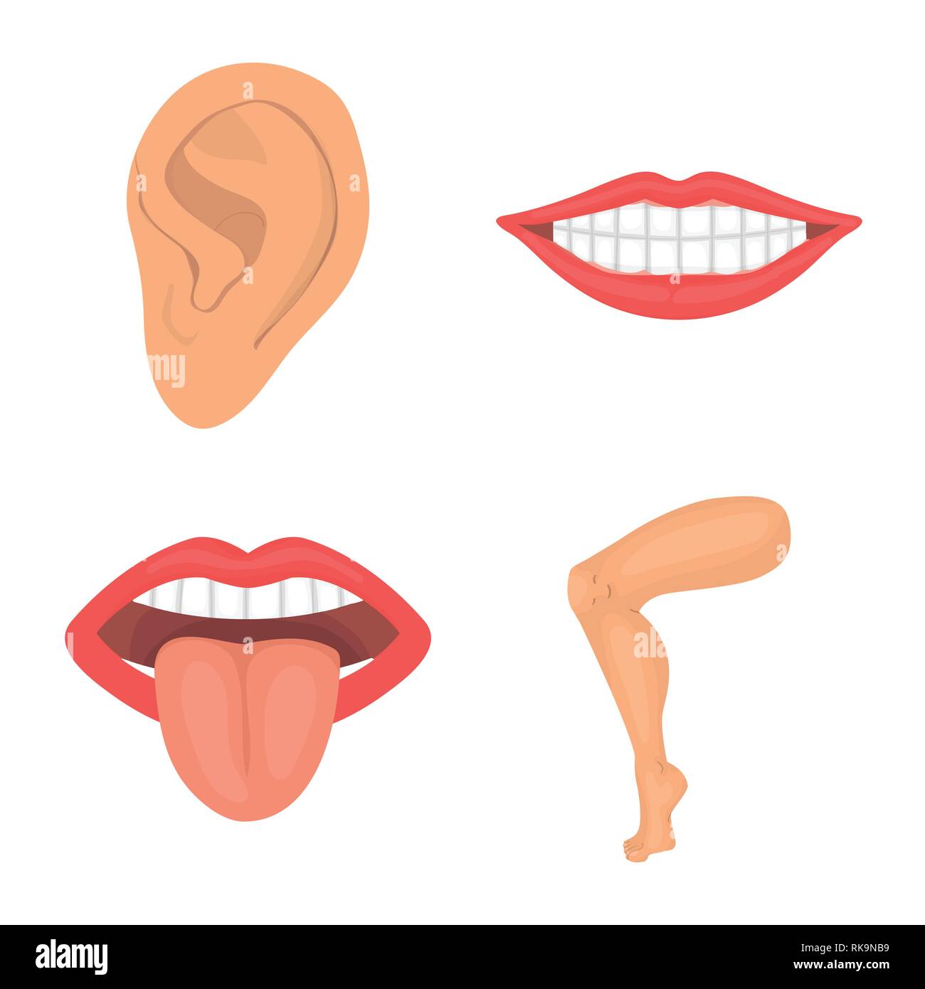 Vector design of body and part logo. Set of body and anatomy stock ...