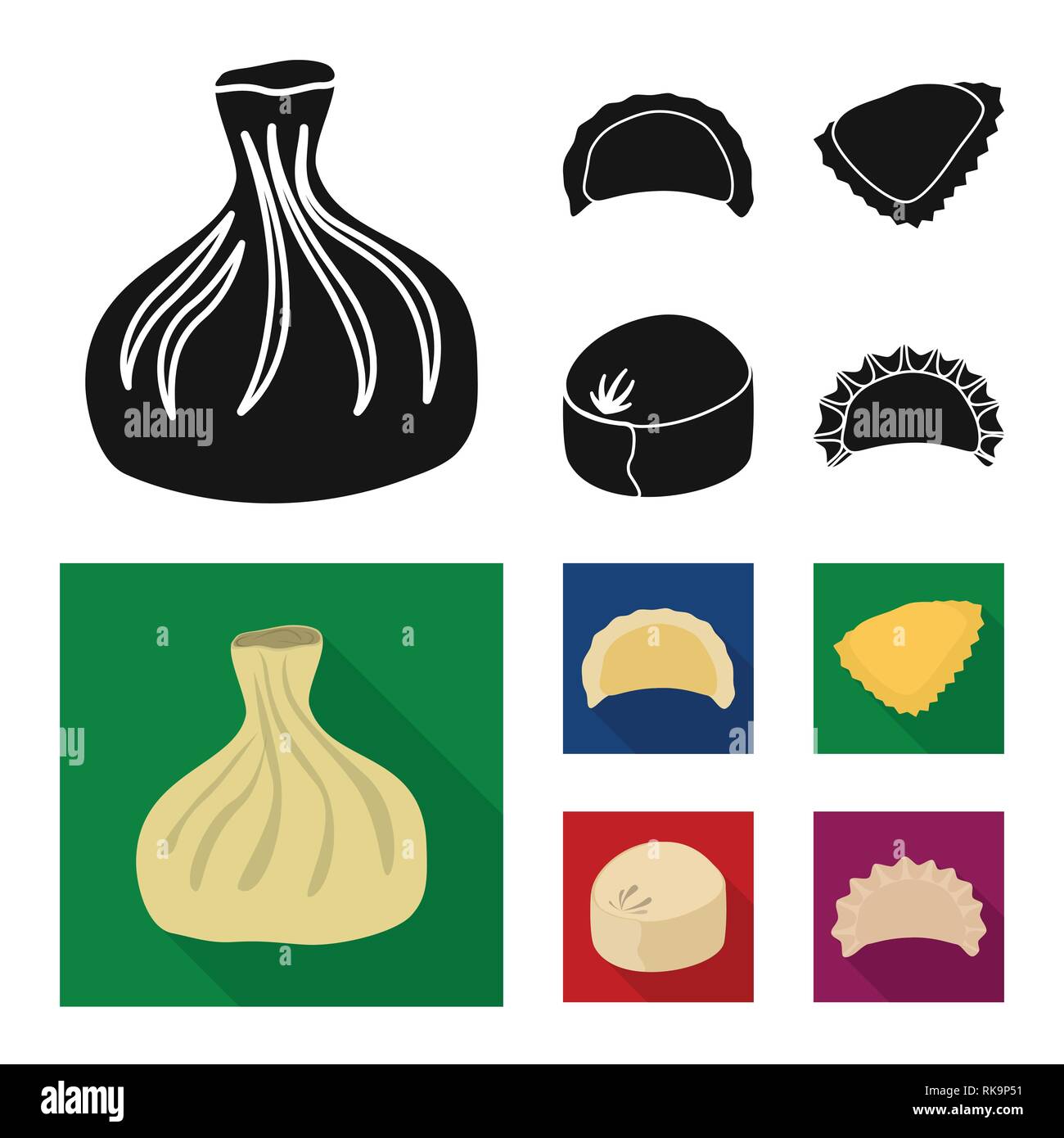 Vector design of products and cooking logo. Set of products and ...