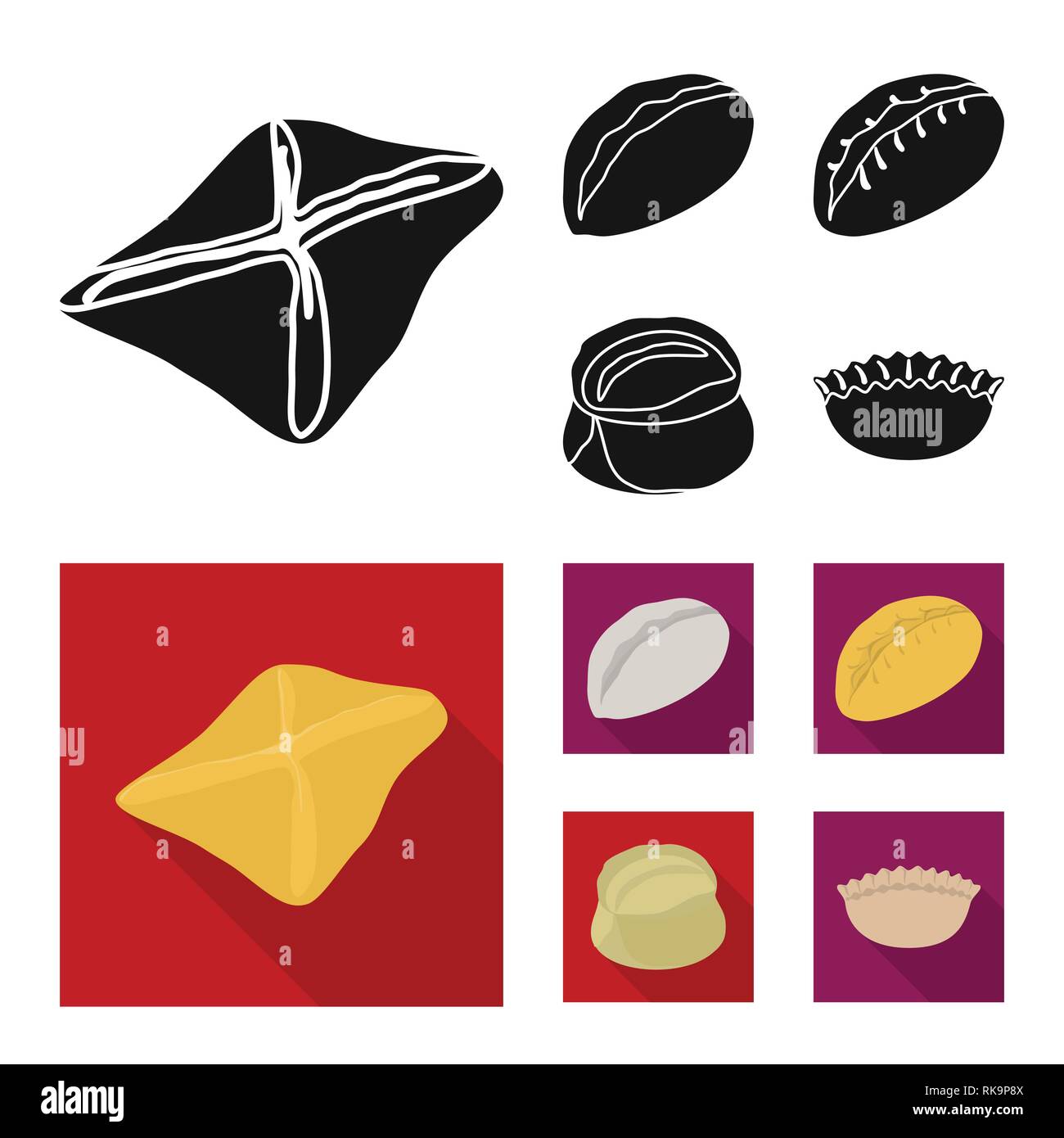 Isolated object of products and cooking logo. Collection of products ...