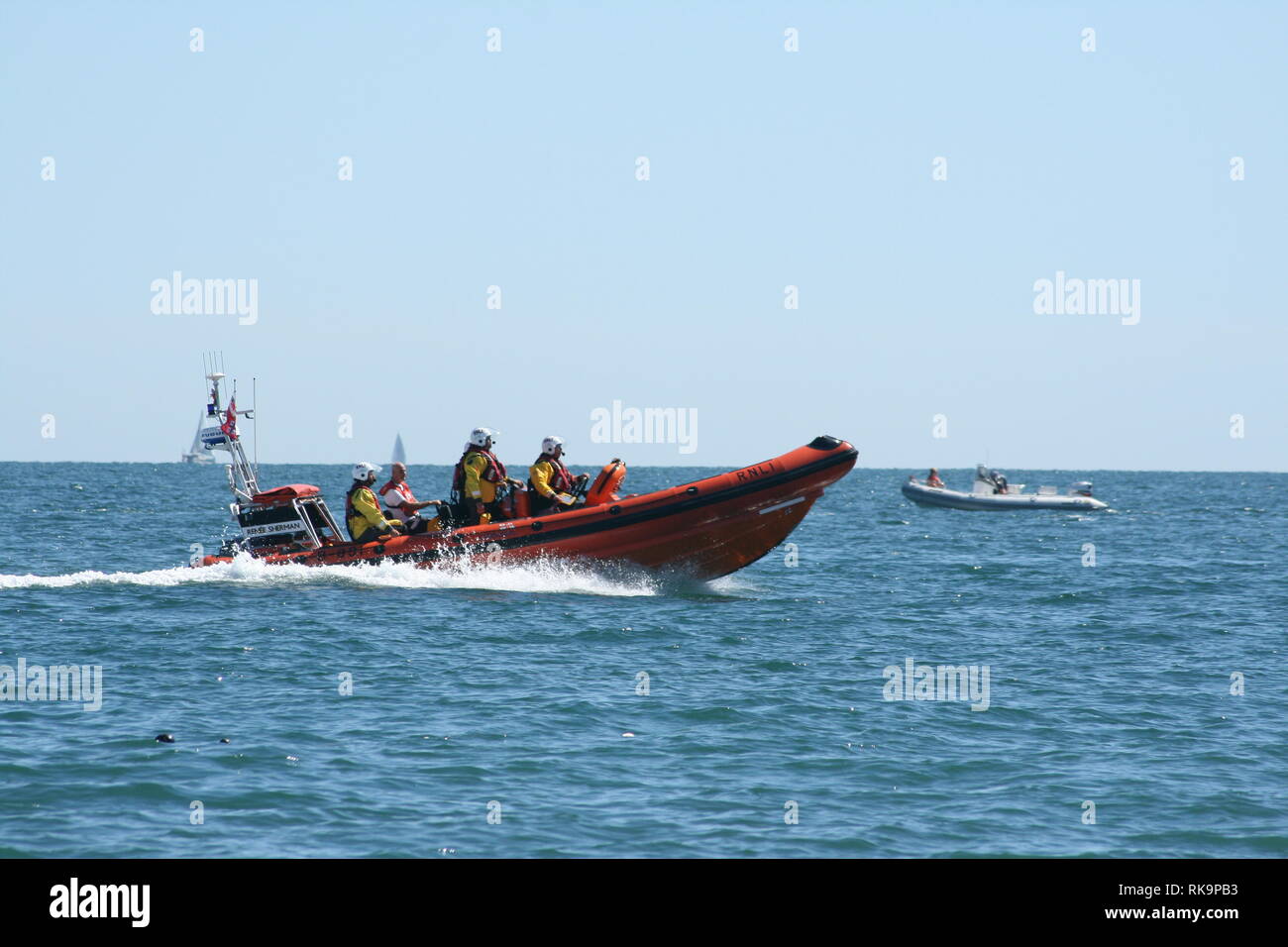 Rescue Boat Renee Sherman at Selsey Lifeboat Day in August 2018 Stock ...