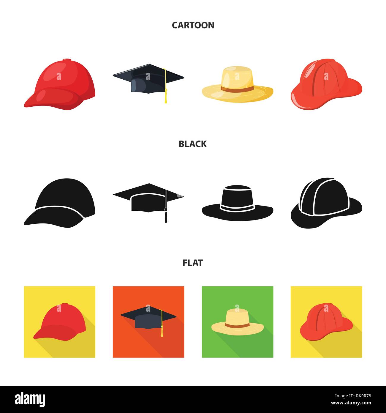 Isolated object of clothing and cap logo. Set of clothing and beret ...