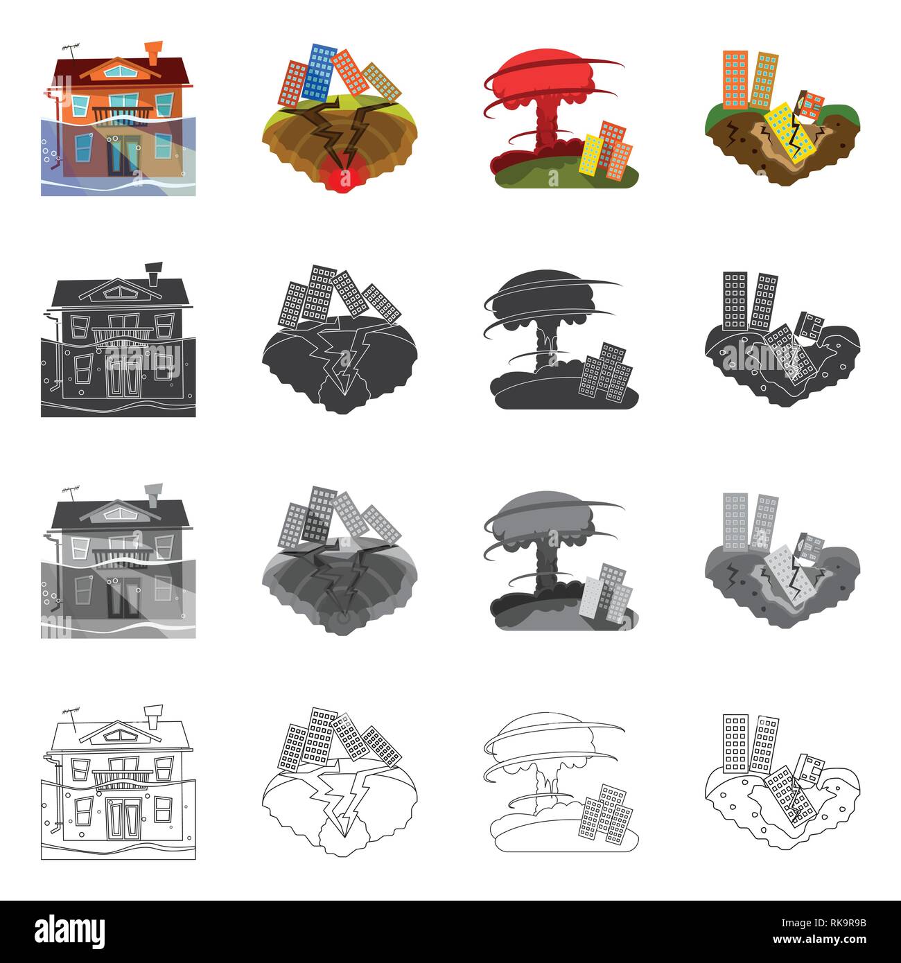 Vector design of weather and distress logo. Collection of weather and ...