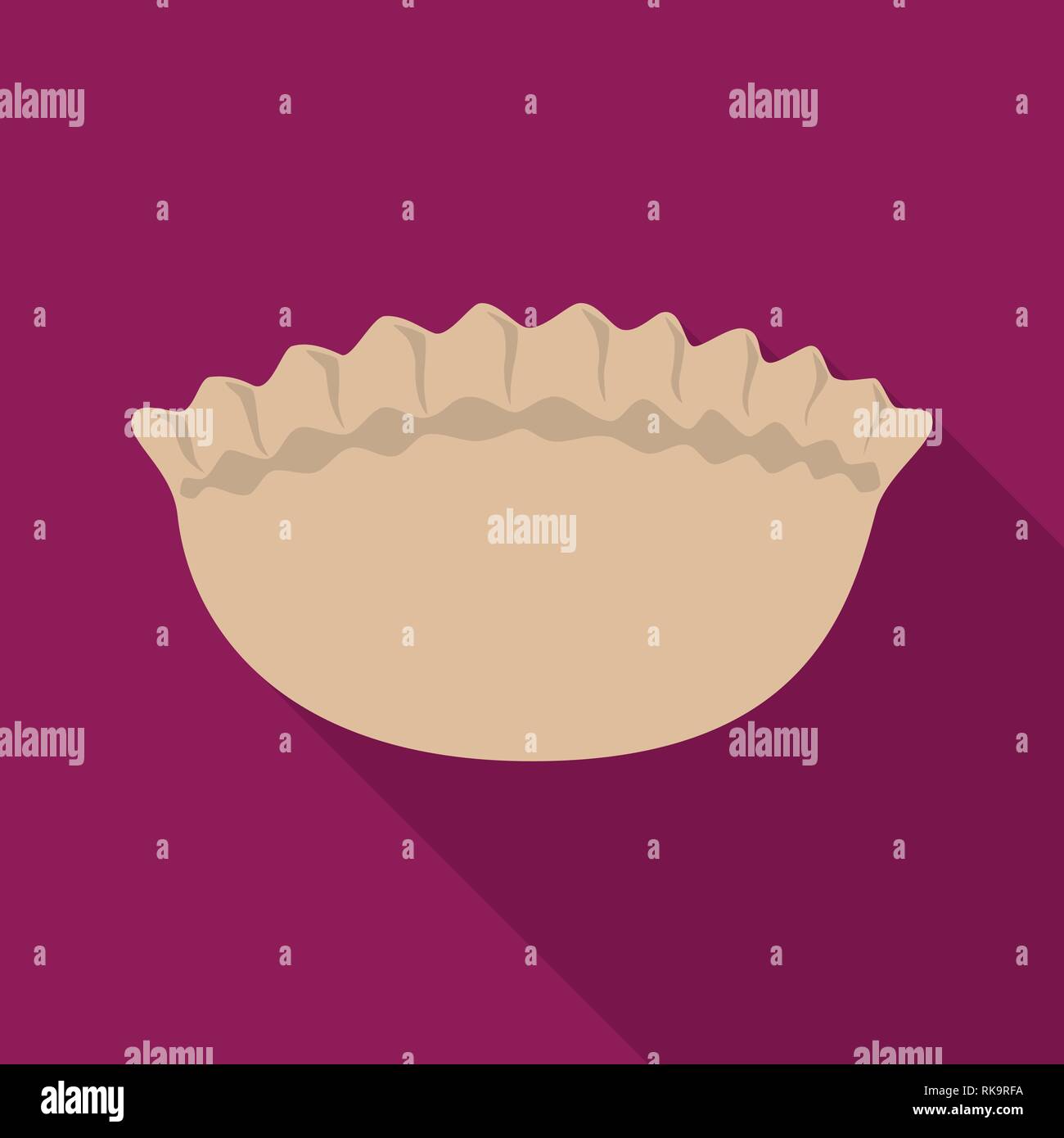 Vector design of jiaozi and ravioli symbol. Set of jiaozi and dough ...