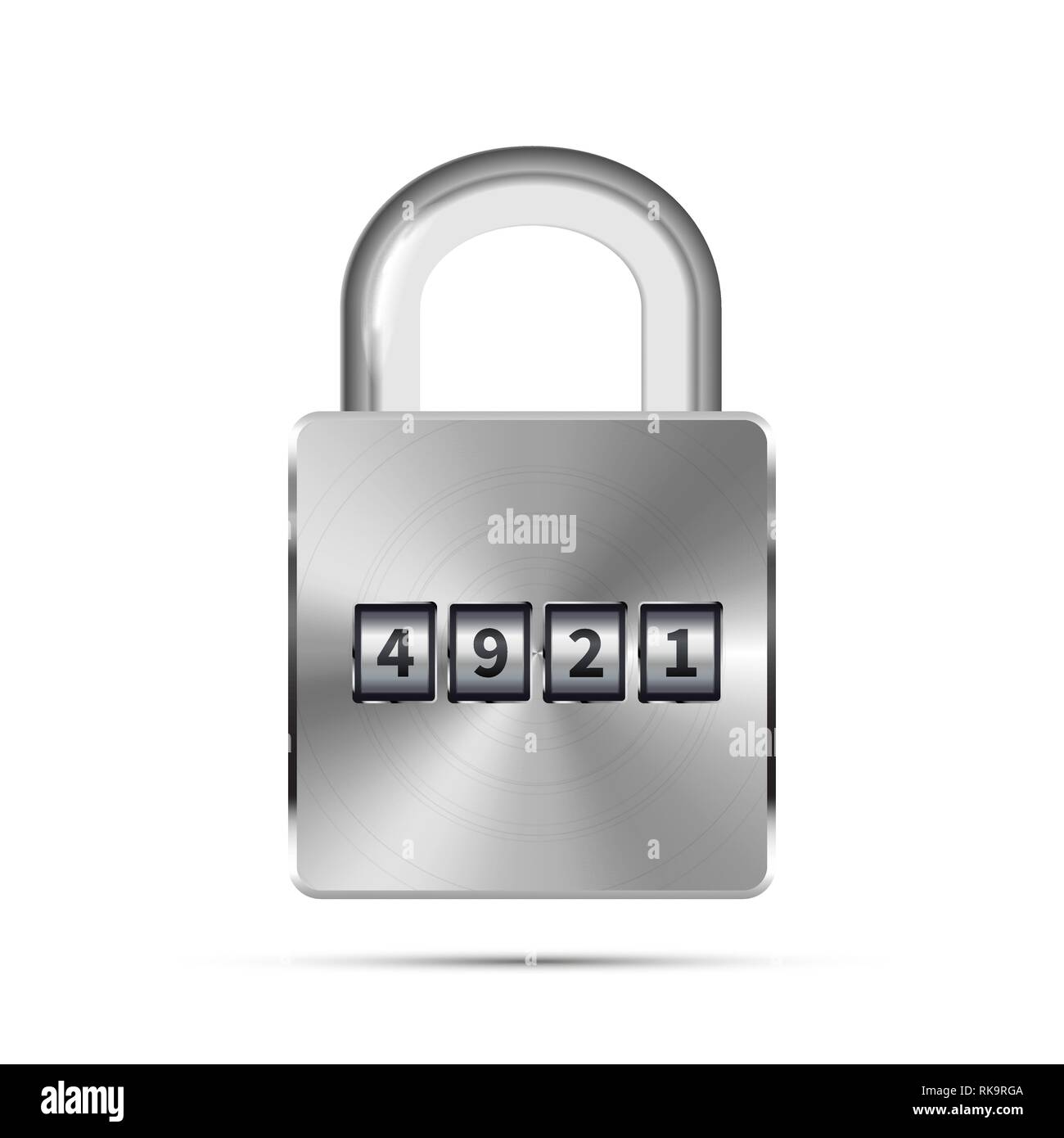 Combination numbers on padlock on Stock Vector Images - Alamy