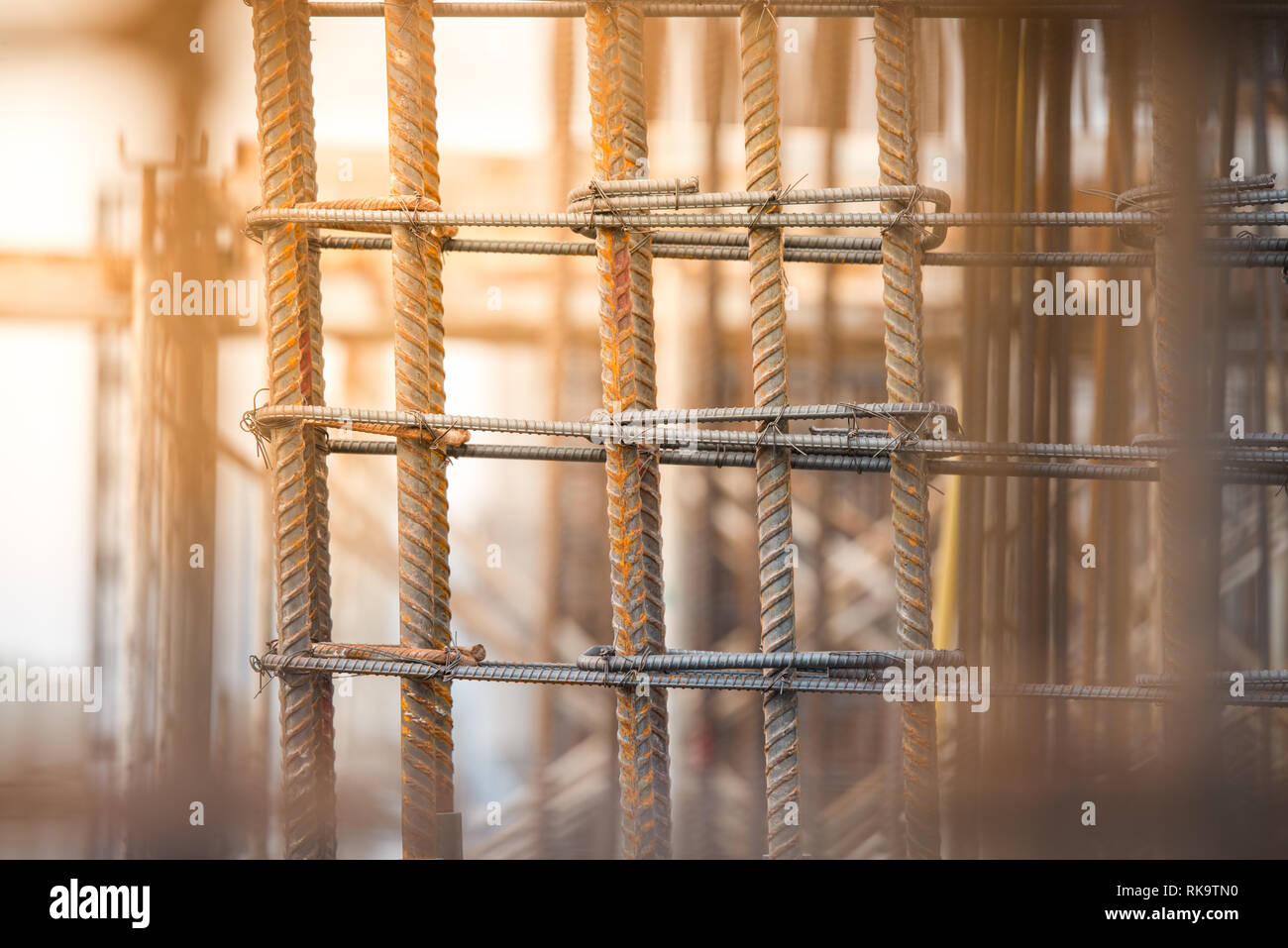 steel reinforcements at building construction site Stock Photo - Alamy